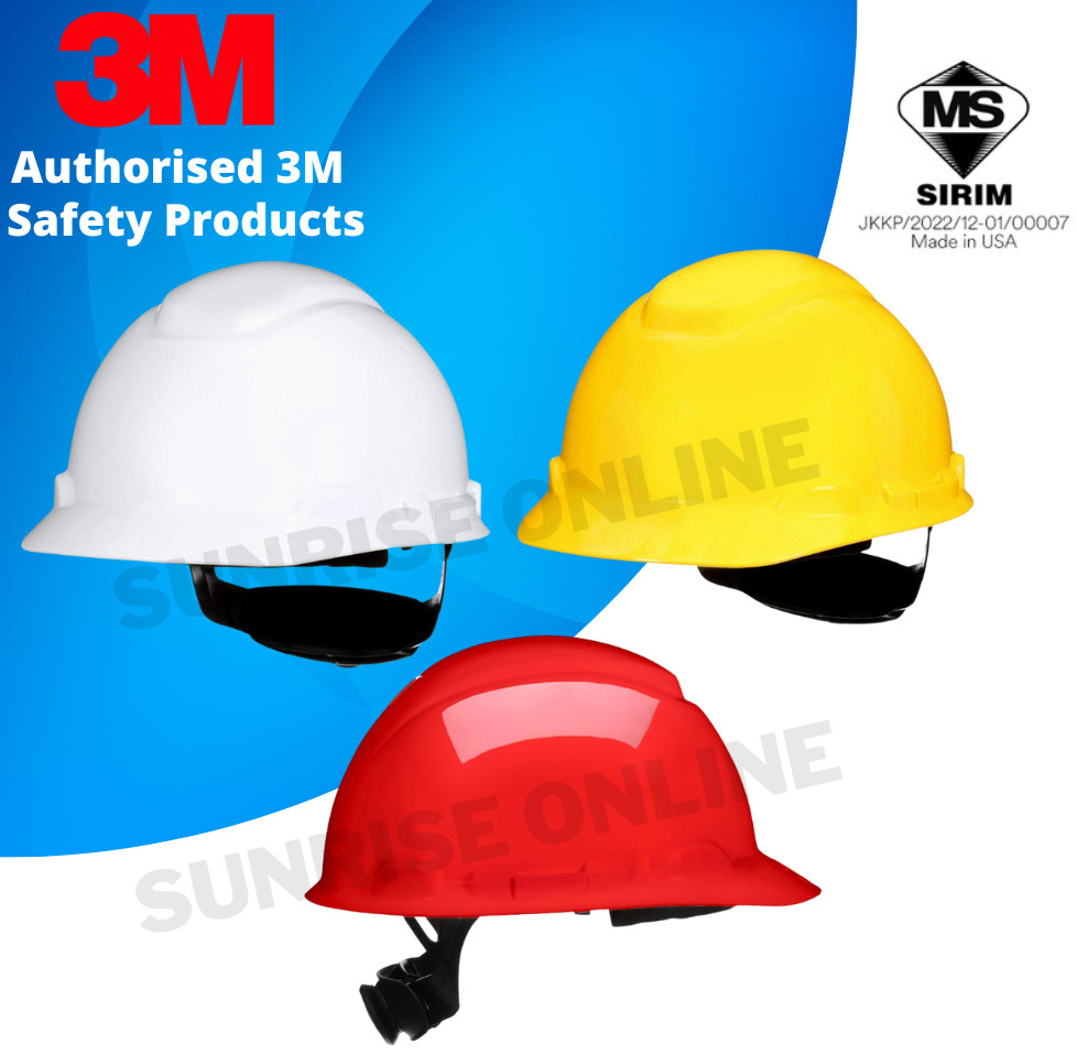 [ORIGINAL] 3M Safety Helmet H-700SFR-UV DOSH SIRIM (White, Yellow, Red ...