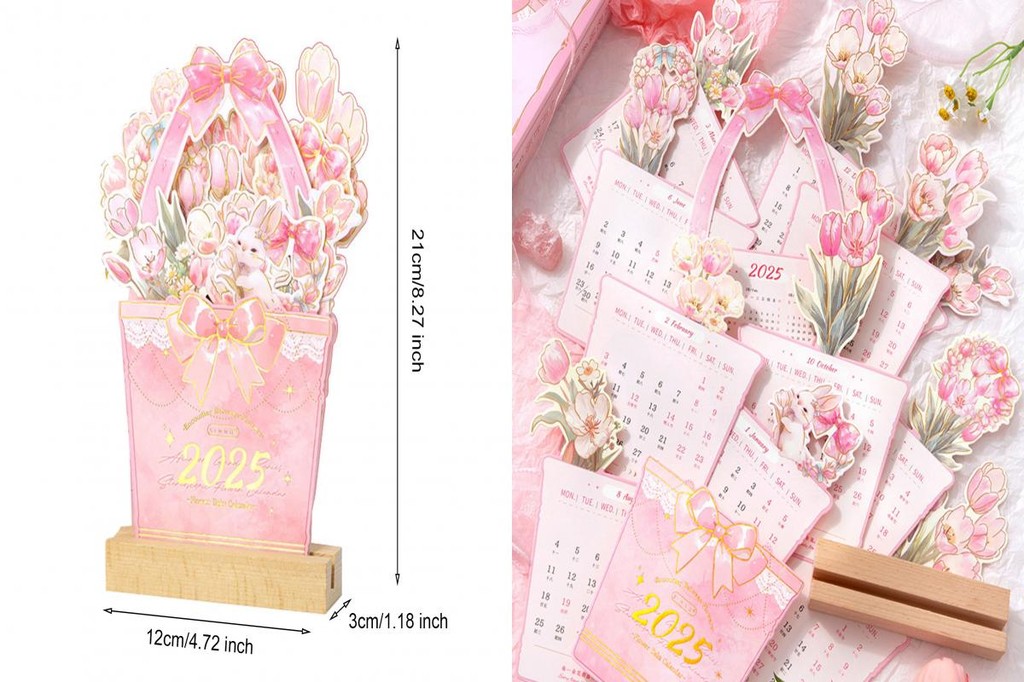 someryer| Portable Desktop Calendar 2025 2025 Desk Calendar Detachable ...