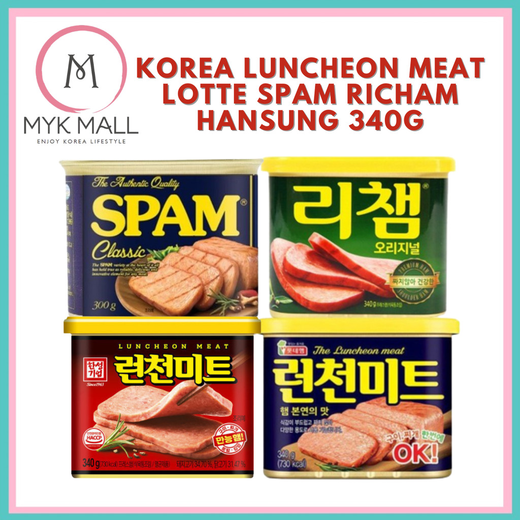 Korea Luncheon Meat Lotte Spam Richam Hansung 340g 韩国午餐肉 | Shopee Malaysia