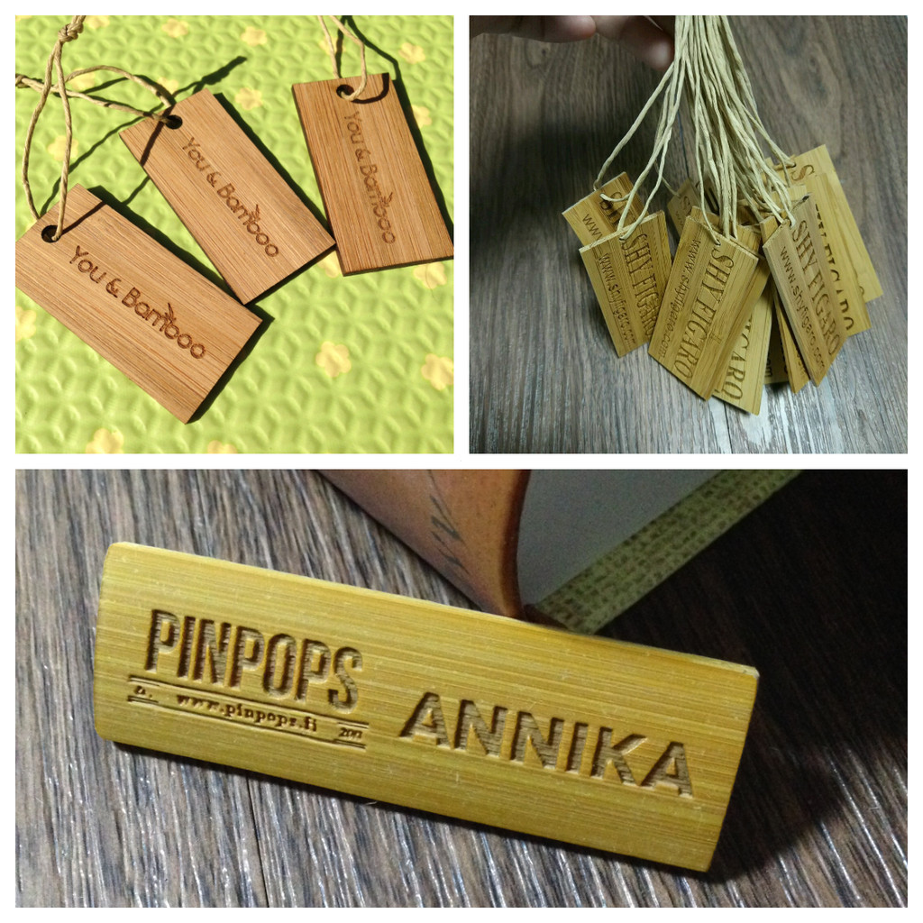 2mm Blank Bamboo Business Card Rectangular Cutouts Visit Cards for DIY ...