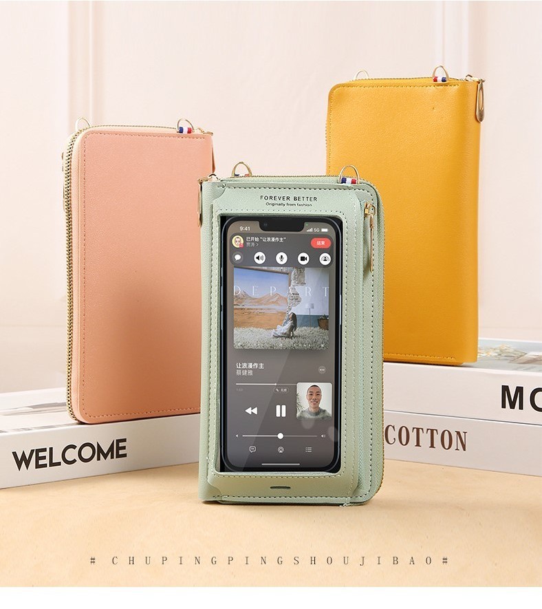 New Touch Screen Phone Bag, Large Capacity Transparent Single Shoulder ...