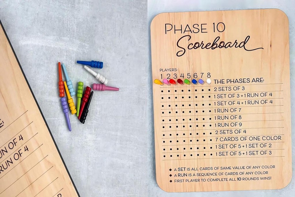 BF Card Game Scoreboard Game Night Scoreboard Wooden Scoreboard Set for ...