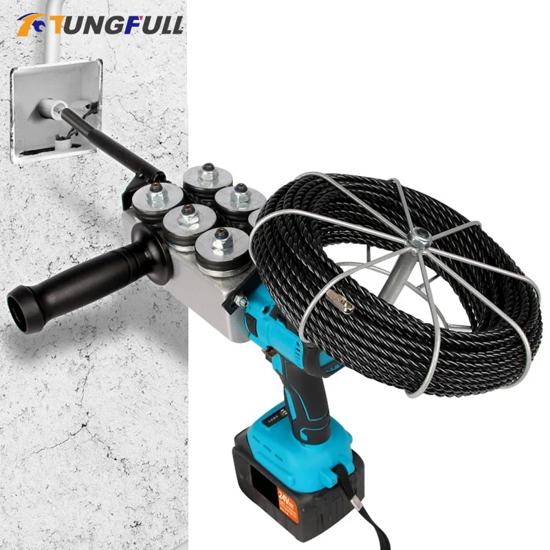 Automatic Electrician Stringing Machine Lithium Battery Dark Line Wire ...
