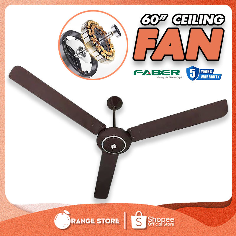 Faber 60 Inches Ceiling Fan Controller ABS Blades 5 Speed Remote ...