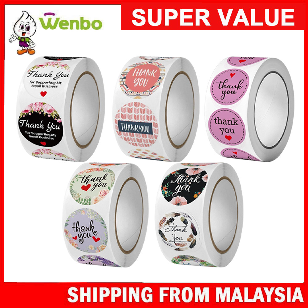 Wenbo Stationery Sticker Thank You Label Sticker Handmade Label Sticker ...