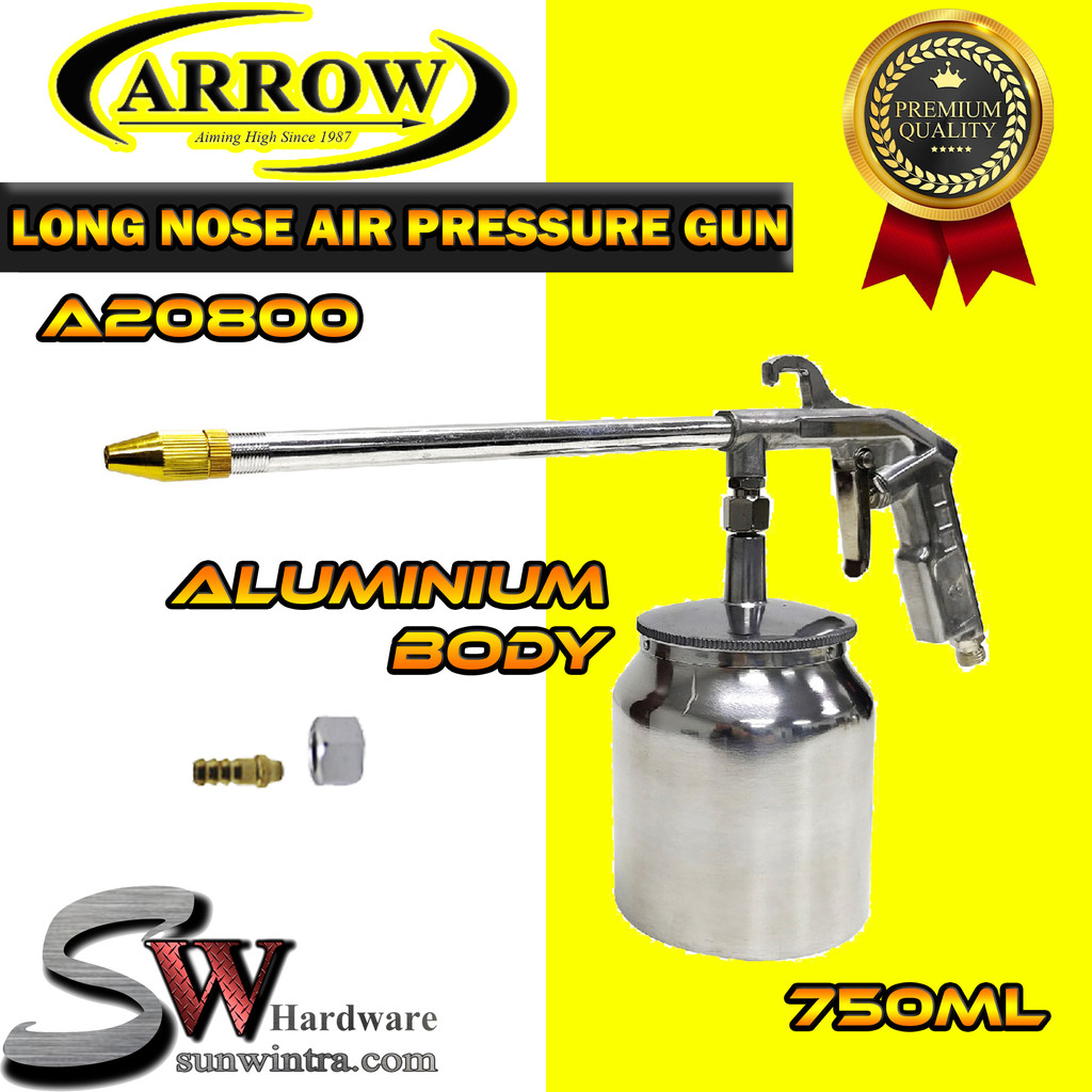 ARROW HEAVY DUTY LONG NOSE AIR PRESSURE SPRAY GUN A20800 AIR CLEANING ...