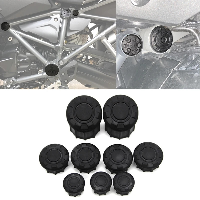 9PCS Chassis Plugs For BMW R1200GS R1250GS LC Adventure Frame Hole Caps ...
