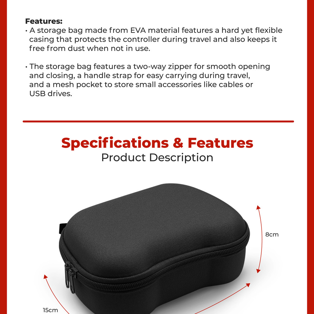 PS5 Controller Bag Travel Case Console PS4 Switch XBOX DualSense5 ...