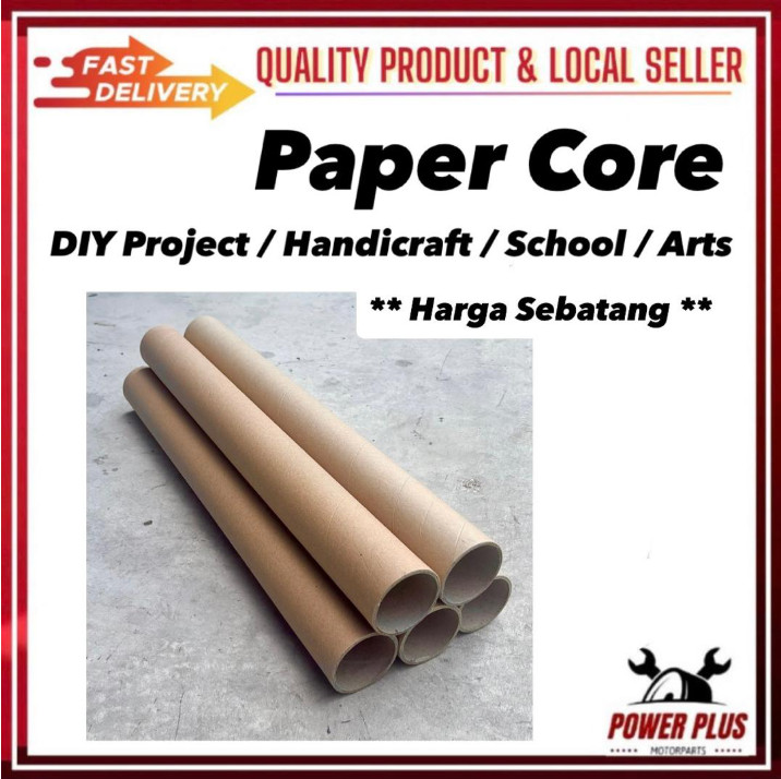 ( Used ) Paper Stretch Film Core 1 PC Hard Brown Cardboard Tube Roll ...