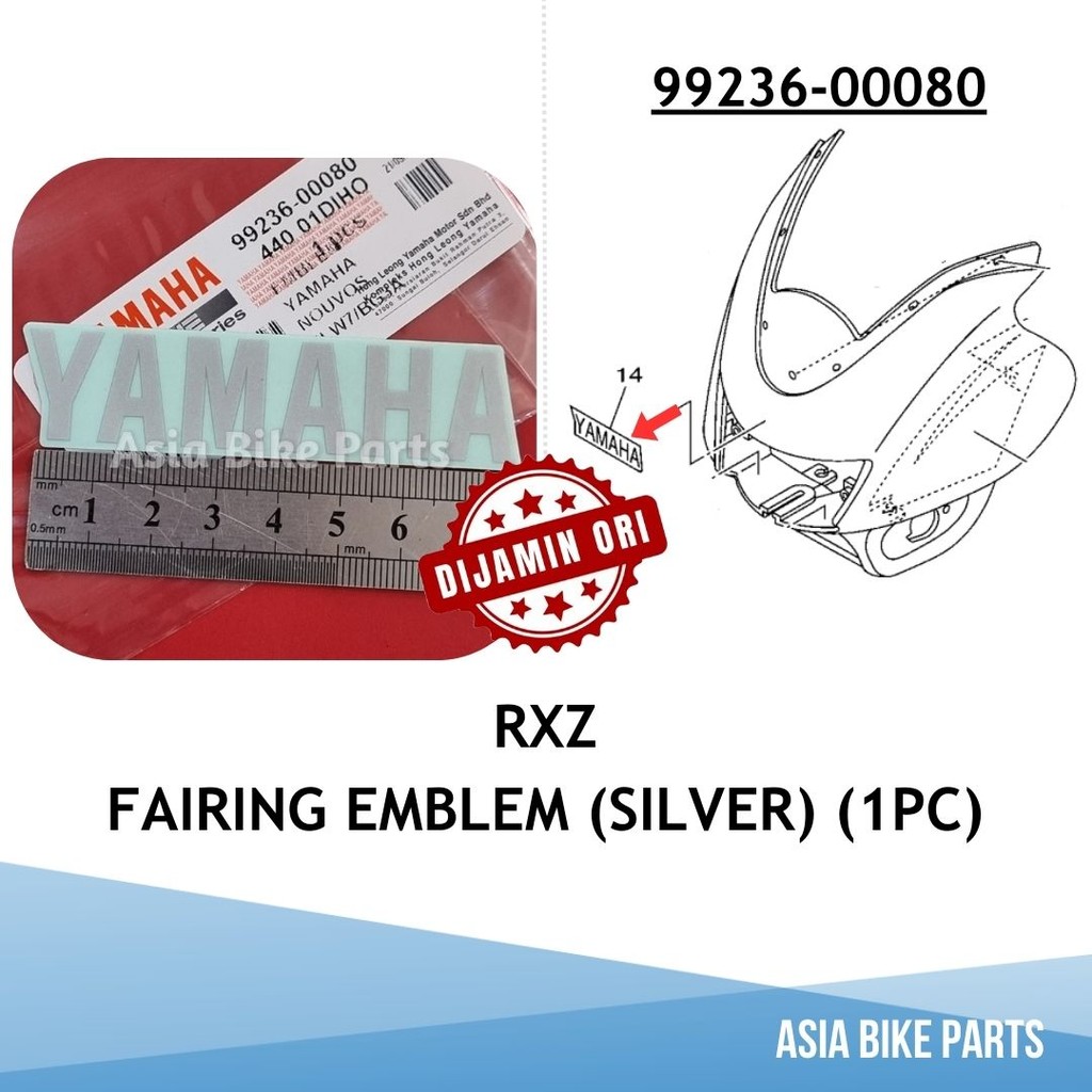 Yamaha Original RXZ Fairing / NVX V1 Legshield Emblem / Sticker / Logo ...