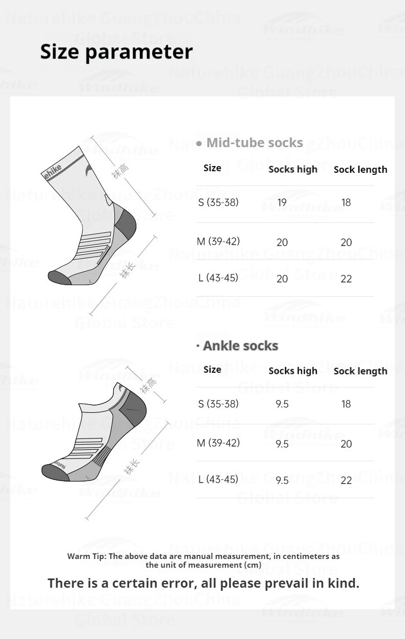 Naturehike Merino Wool Socks Winter Hiking Warm Lightweight Shock ...