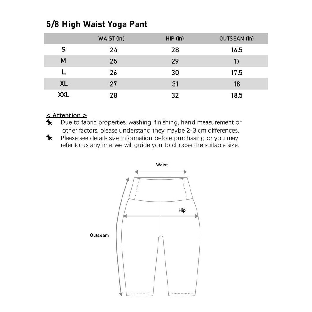 ELGINI E16332 Seluar Yoga 5/8 Pinggang Tinggi S-XXL | 5/8 High-Waist Yoga Pants | Shopee Malaysia