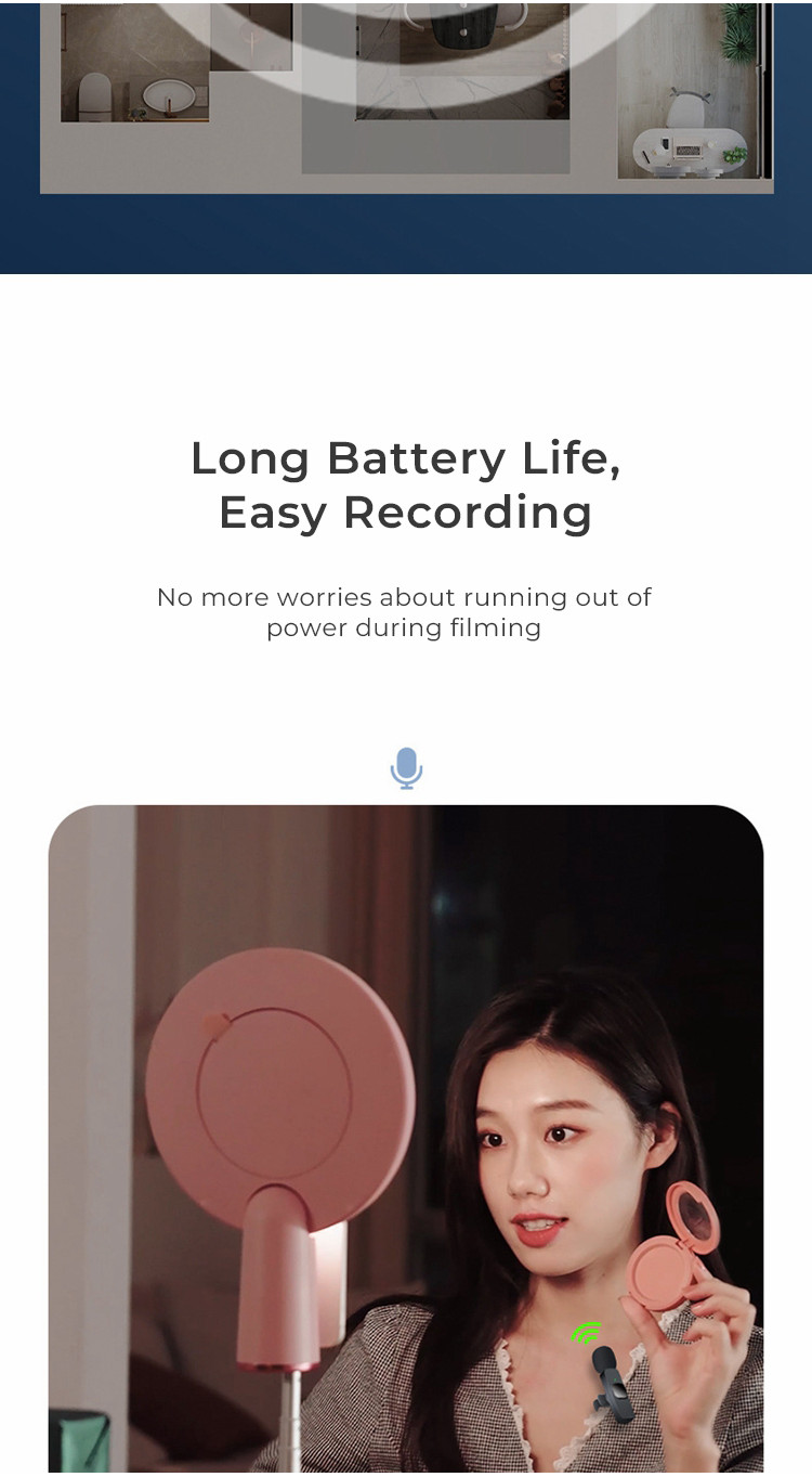 Vlog Wireless Bluetooth Clip-On Microphone Dual Set Noise Reduction ...