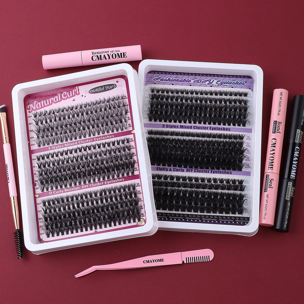 DIY Lashes Extension Set Mix Lash Clusters Set Individual Eyelash ...