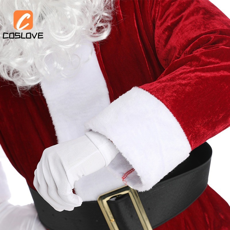 Classic Christmas Santa Claus Cosplay Clothing Full Set Costume Suit ...