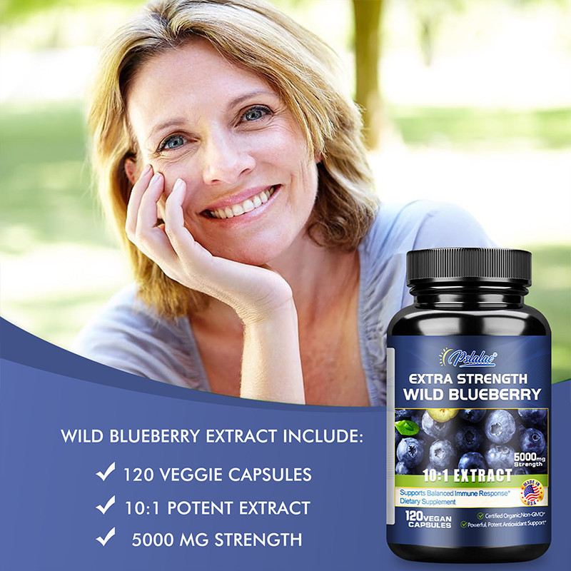 Organic Wild Blueberry 500 mg, 10:1 extract equiv. to 5000 mg whole ...