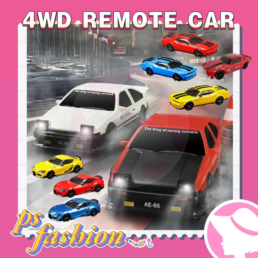 E86 RC Drift GTR Car 4WD 1/24 2.4G High Speed Led Light Remote Control ...