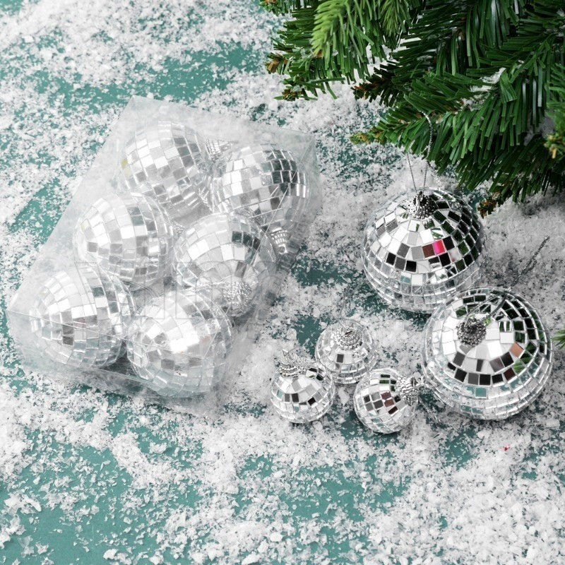 Hanging Mirror Disco 4D Ball Glass Disco Ball Silver Mini Disco Ball ...