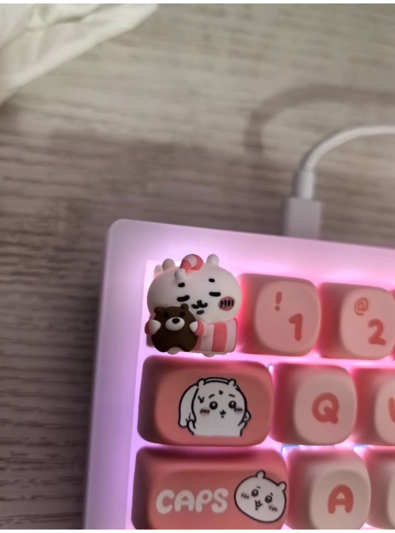 Chiikawa Keycap Cute Cartoon 3D Creative Cute MX Switch Mechanical ...