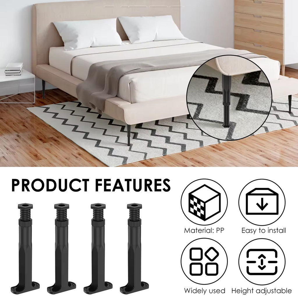 Adjustable Bed Support Leg Sofa Cabinet Foot Bottom Reinforcement ...
