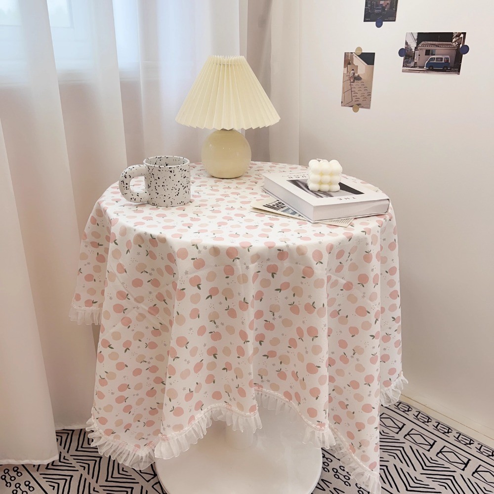 Bohemian Tassel Lace Tablecloth with Floral Print - 40/60/90/100cm Desk ...