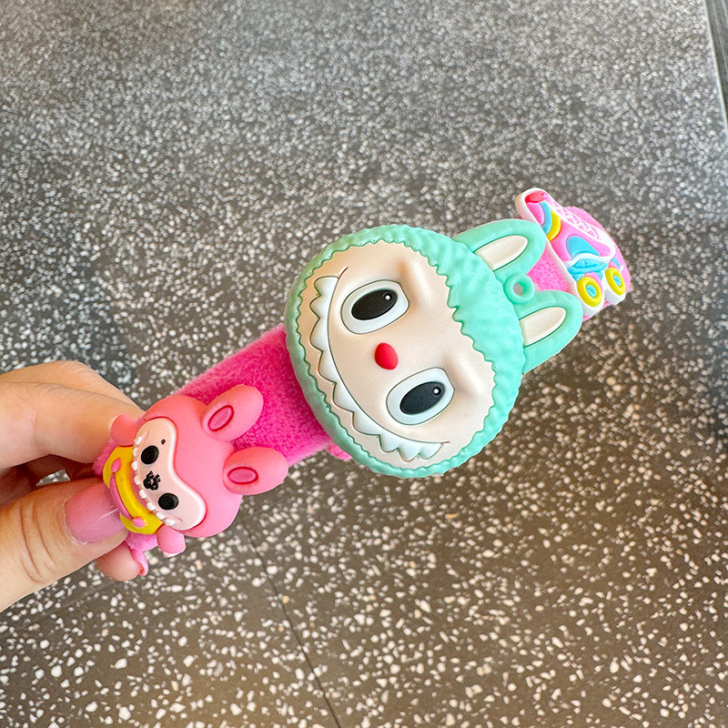 Cute cartoon hair accessory labubu with colorful macaron girl headband ...