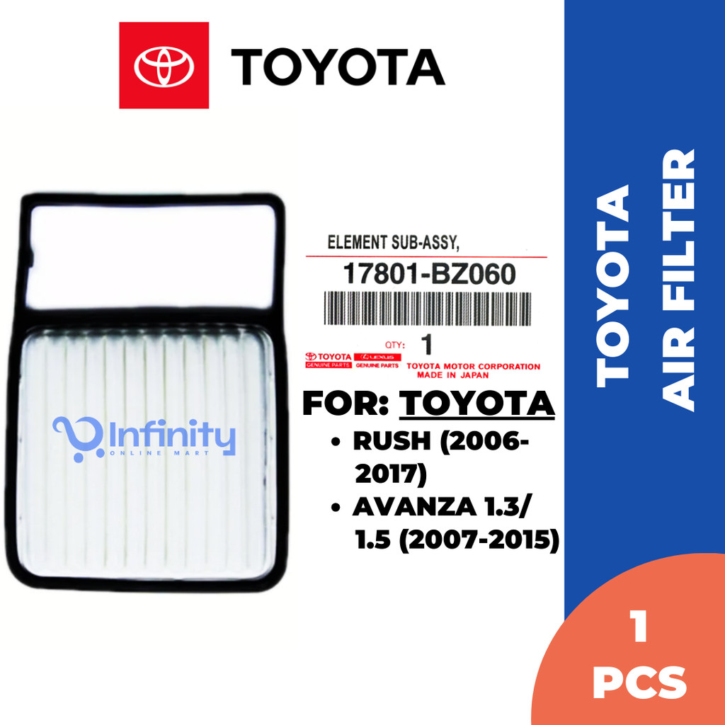 TOYOTA Air Filter For Toyota Avanza/ Rush (17801-BZ060) | Shopee Malaysia