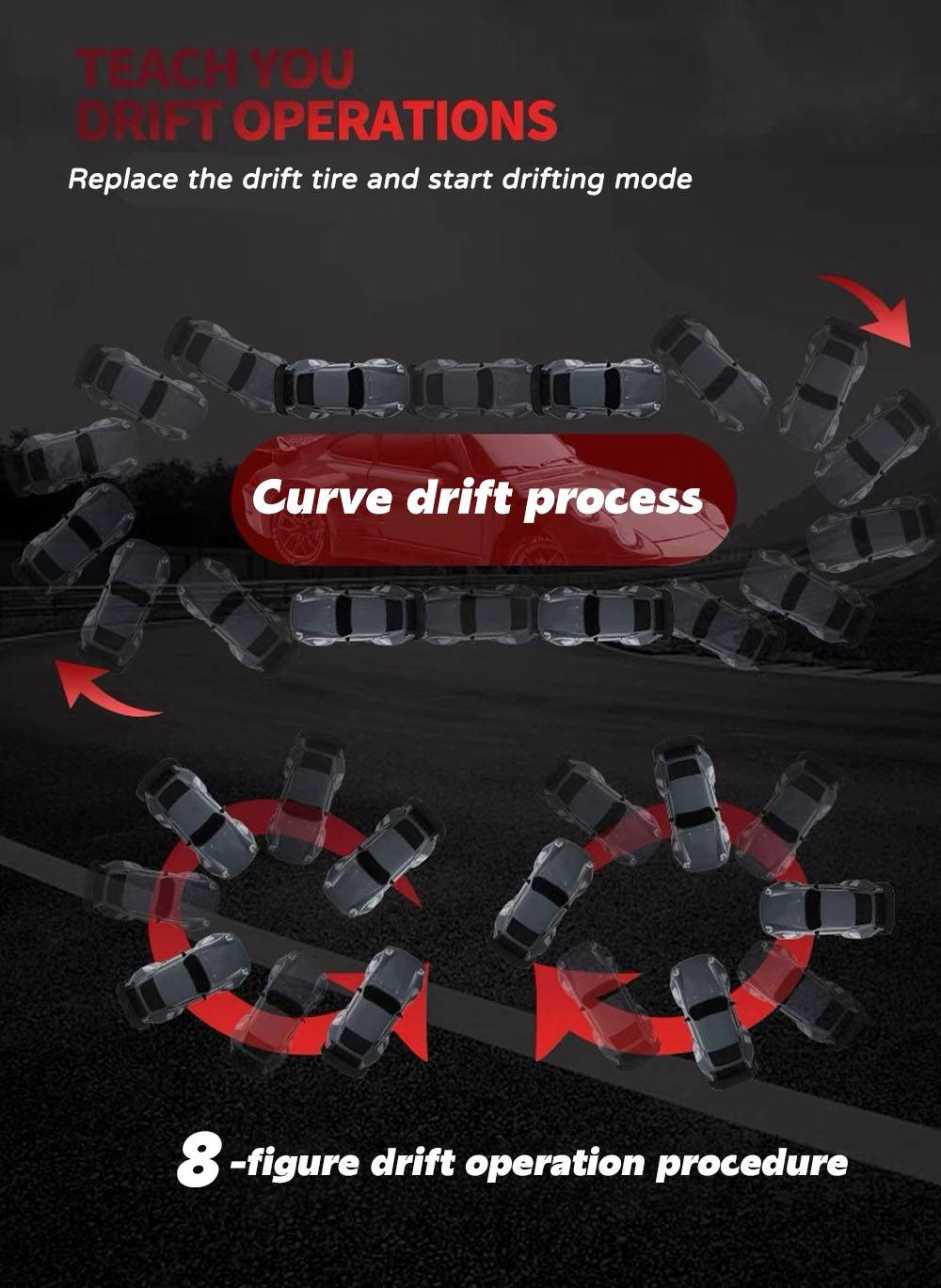 1/20 4WD RC Drift GTR Car Sports Car Full Scale Remote Control Air ...