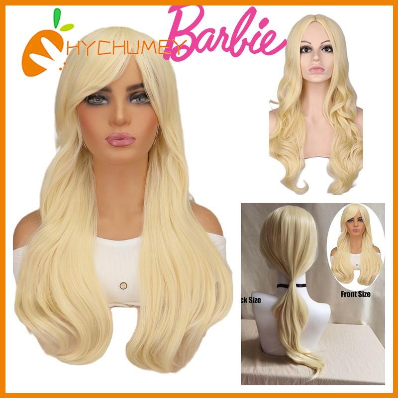 Wig Barbie Cosplay In Shiny Gold Long Curly Hair For Glamorous Cosplay ...