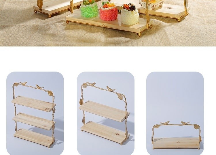 Mori Series Wooden Dessert Table Display Stand Props Decoration Nordic ...