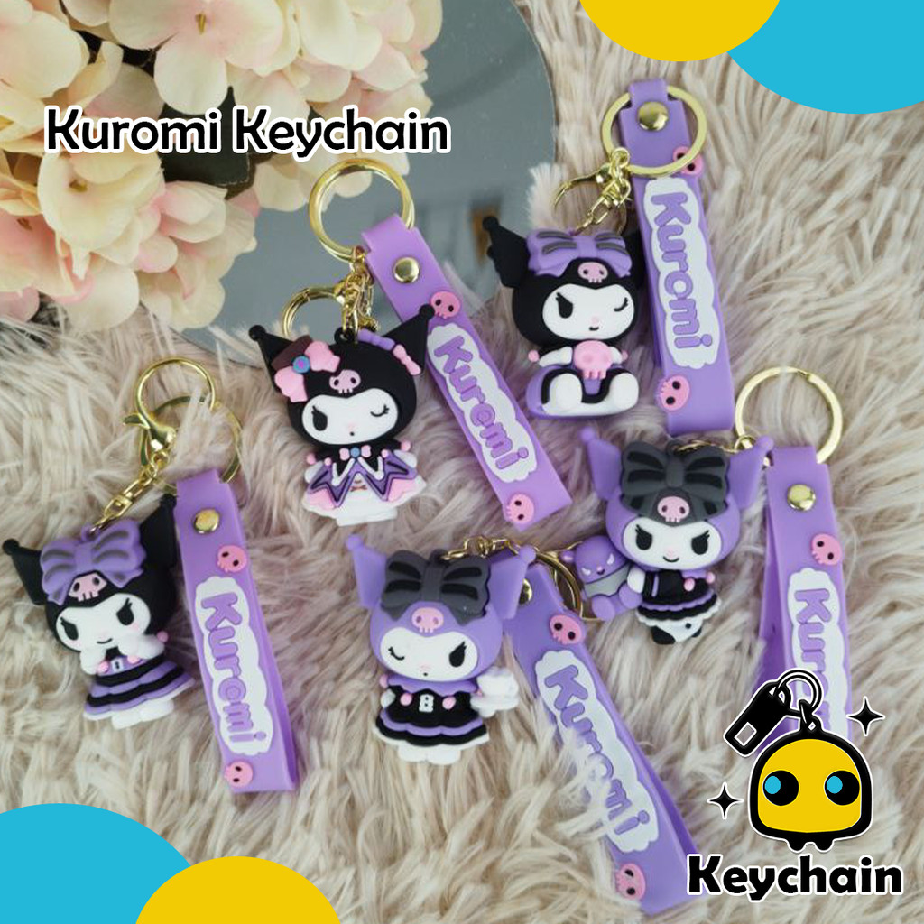 💛Kuromi Keychain Kicing Kuromi Gantungan Beg Kicen Kuromi Key Pendant ...