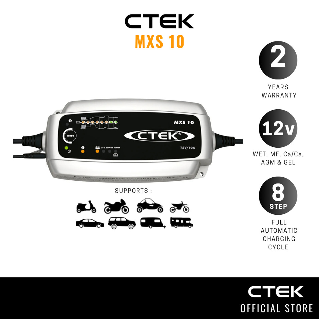 CTEK MXS10 Smart Battery Charger | Shopee Malaysia