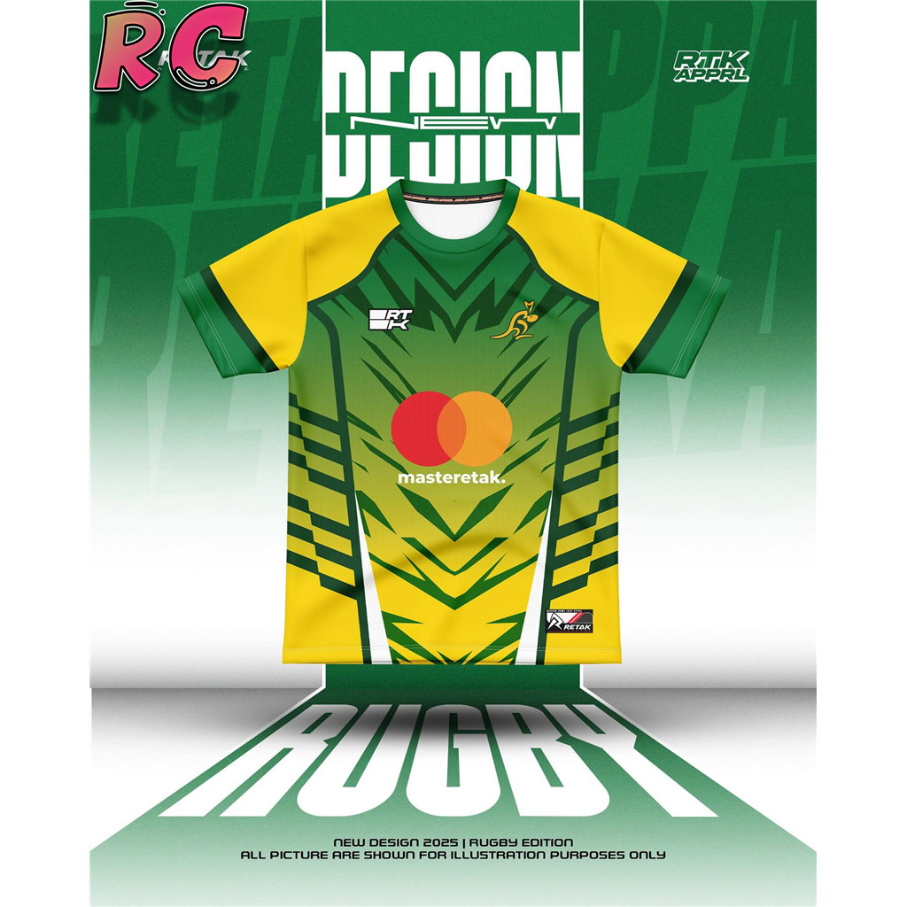 【Free custom name】2025 RUGBY jersey New Design Unisex baju RUGBY jersey ...