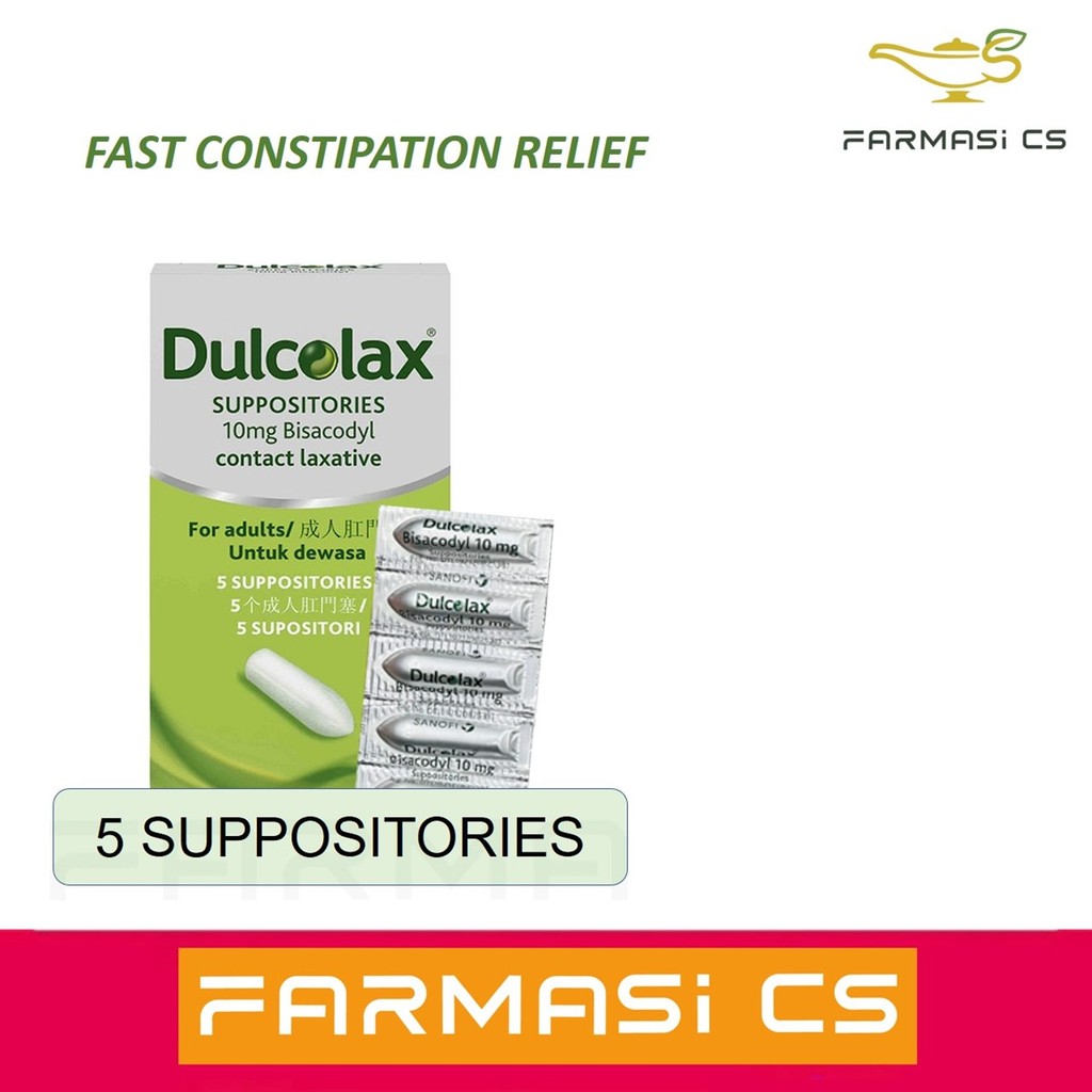 Dulcolax Bisacodyl 10mg 5 Suppositories EXP:05/2027 [ FARMASI CS ] | Shopee Malaysia