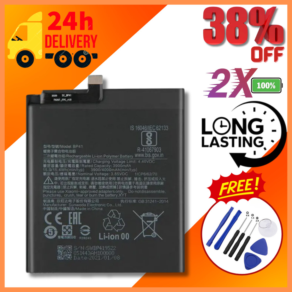 Bateri Redmi K50 Ultra Gaming K40 K30 K20 Pro BM5J BM4Y BM4Q BP40 BP41 ...