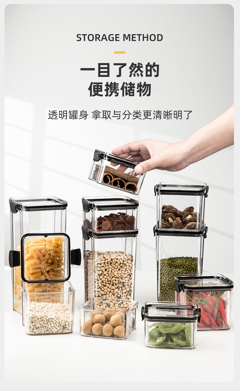 Bekas Makanan Lutsinar Kedap Udara Balang Simpan Kopi Teh Bijirin Snek ...