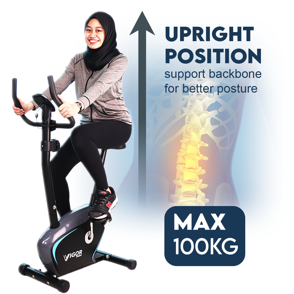 Vigor Fitness Magnetic Upright Bike Exercise Stationary Bike VF8304 ...