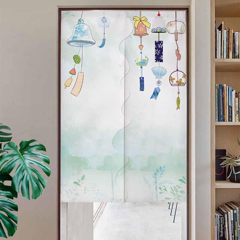 Cartoon Partition Curtain Simple Block Light Curtains No Punching ...