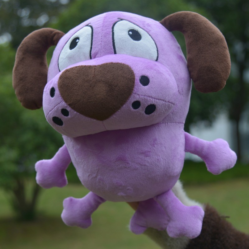 Anime Courage The Cowardly Dog Plush Doll The Courage Purple Dog Plush ...