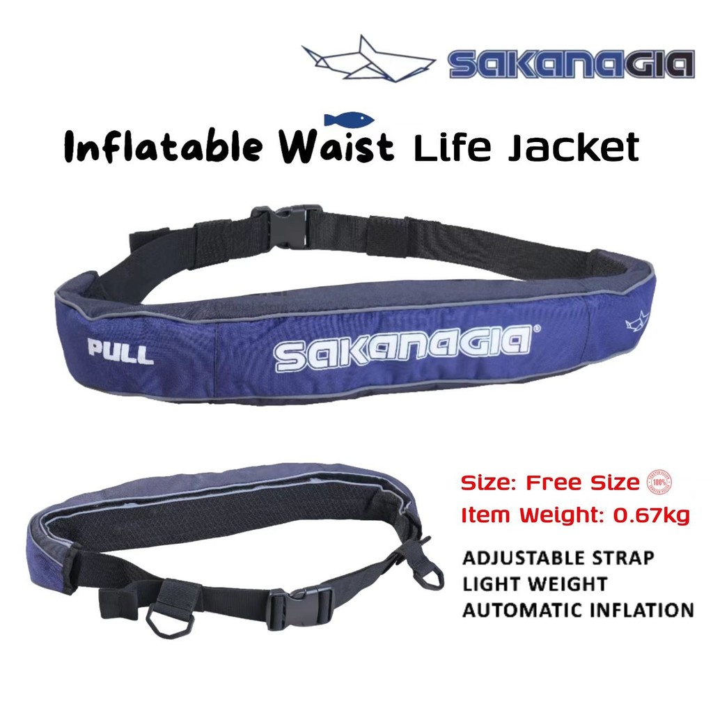 SAKANAGIA INFLATABLE WAIST LIFE JACKET ( LJ-IW-BL ) | Shopee Malaysia