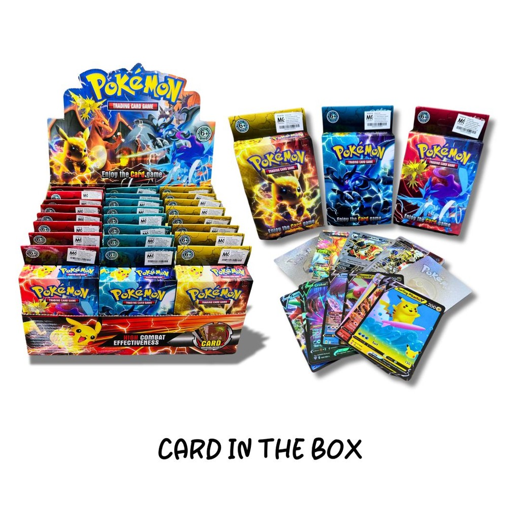 Pokemon Gold Card Box English Metalicas Charizard Vmax Gx Playing Cards ...