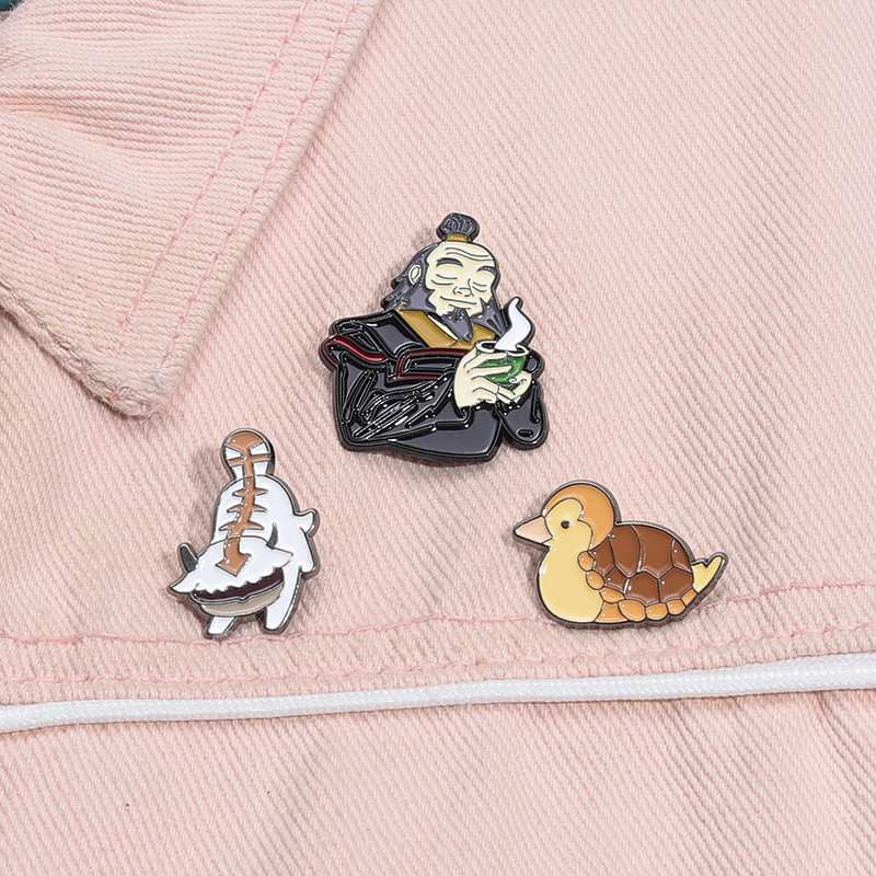 Anime Movie Avatar Brooch Cartoon Cute Turtle Pin Brooches Lapel Badges ...