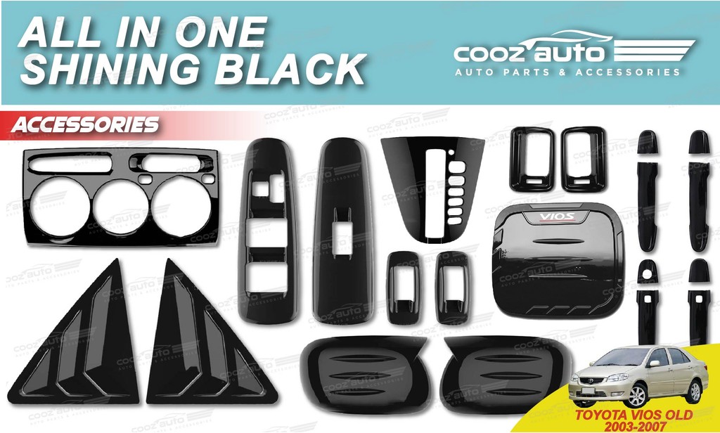 Toyota Vios Old NCP42 2003 - 2007 Car Shining Black Handle Fuel Tank ...