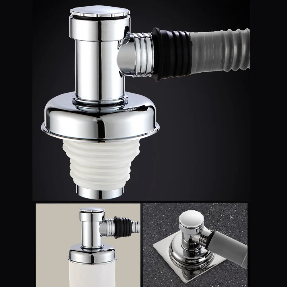 Water Drain Hose Splitter Fittings Chrome-Plated Sink Pipe Connector ...