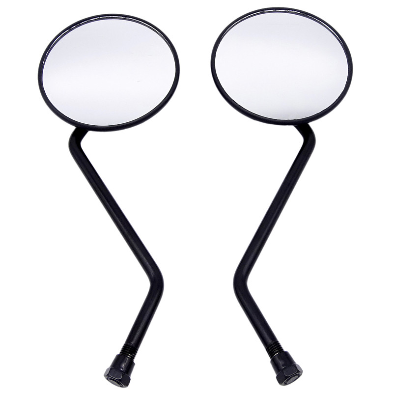10mm Universal Motorcycle Round Side Mirrors Motorbike Rearview Mirror ...