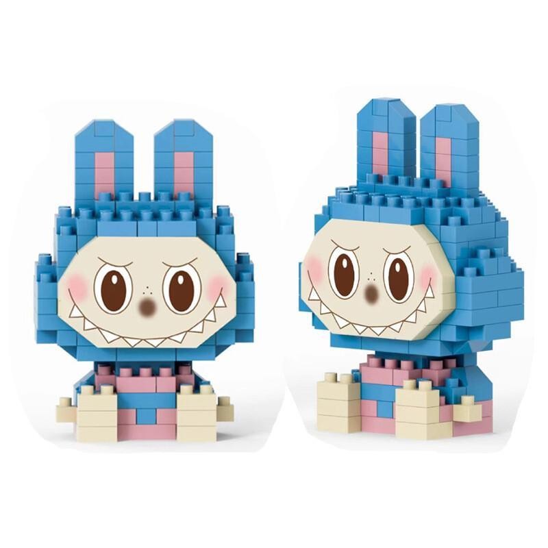 Labubu Model Puzzle Assembly Toy Blind Box Labubu Micro Particle ...