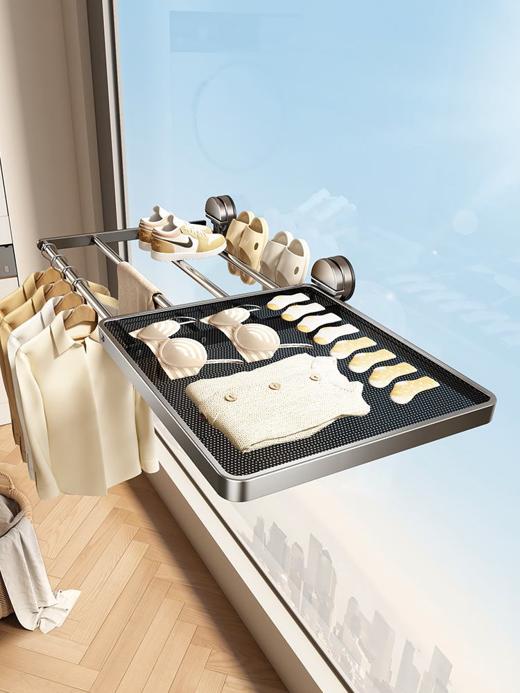 Suction Cup Shoe Drying Rack Balcony Shoe Drying Tool Telescopic Window ...