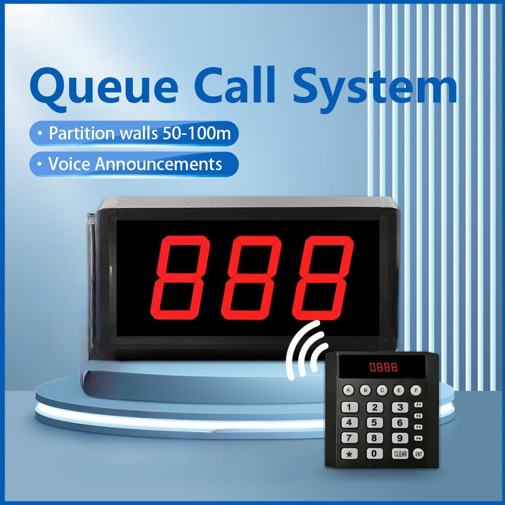 Queue Wireless Calling System Que Number Machine for Clinic Kitchen Office Consult Room Counter ...