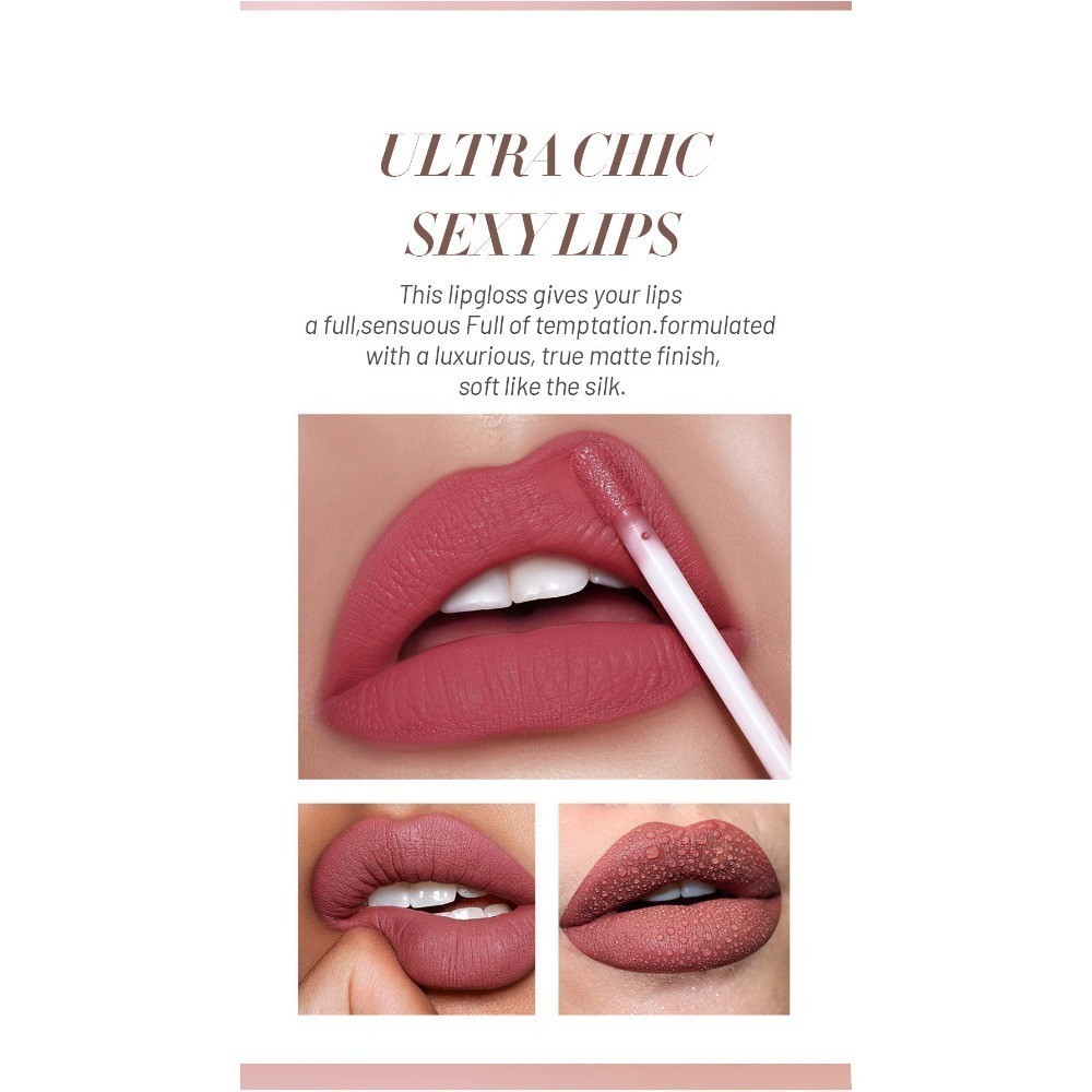 SAM SUGAR 6pcs/Box Velvet Matte Lip Gloss Set Waterproof Long-wear ...