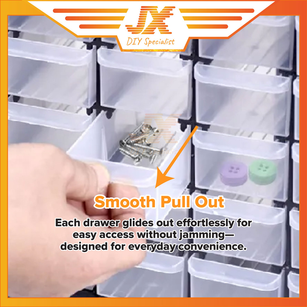 39 Multipurpose Heavy Duty Small Hardware Accessories Storage Drawer ...
